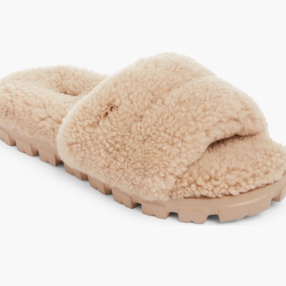UGG | Shoes | Ugg Womens Cozetta Curly Genuine Shearling Slide Slipper ...